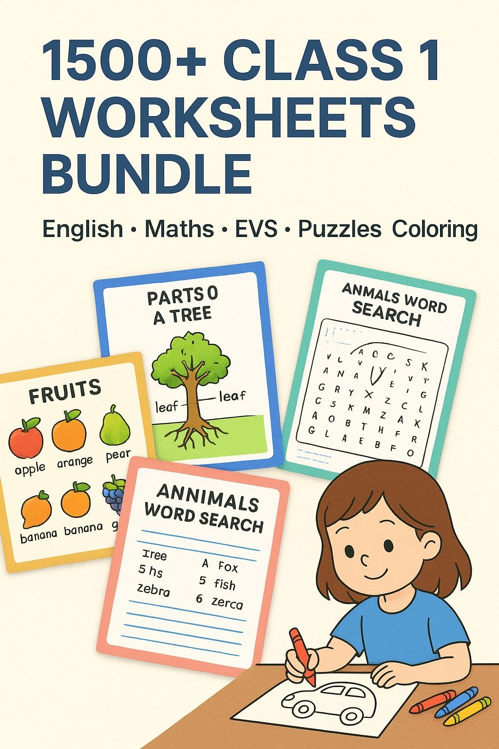 1500+ Class 1 Worksheets + 5300 Bonus Preschool Worksheets – Just ₹239 ...